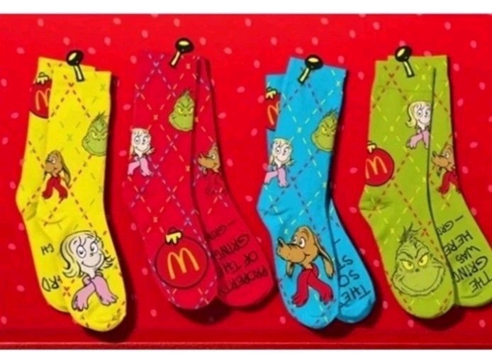 McDonald's 2025 The Grinch Meal Socks | eBay