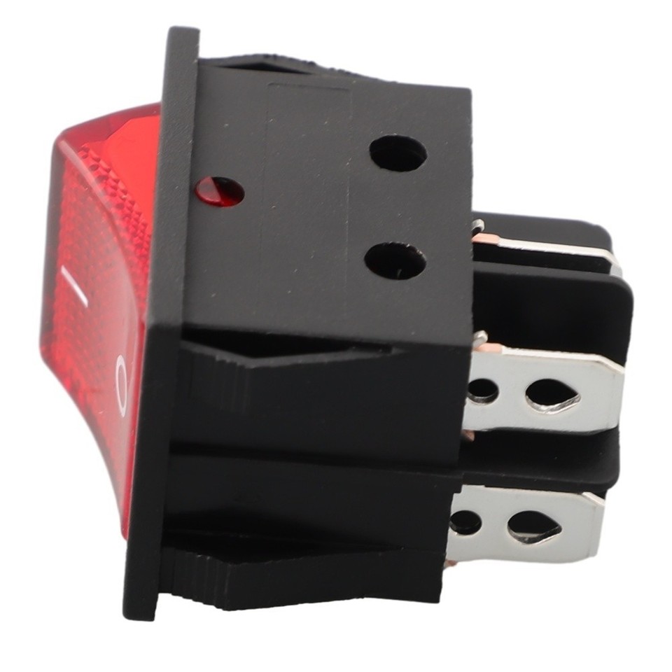2PCS 30A 250VAC Power Switch with Red Light 4Pin for Welding Machine ...