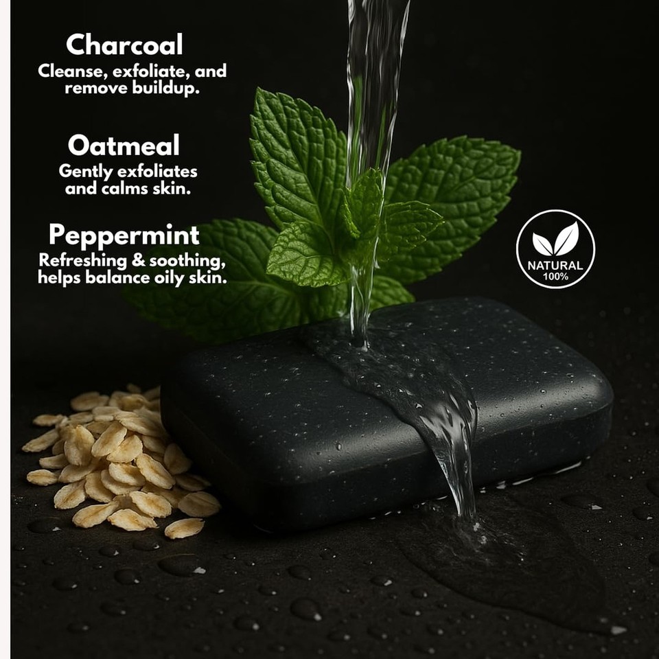 KELEBS Exfoliating Bar Soap for Men | Gentle Scrub Bar for Face & Body ...