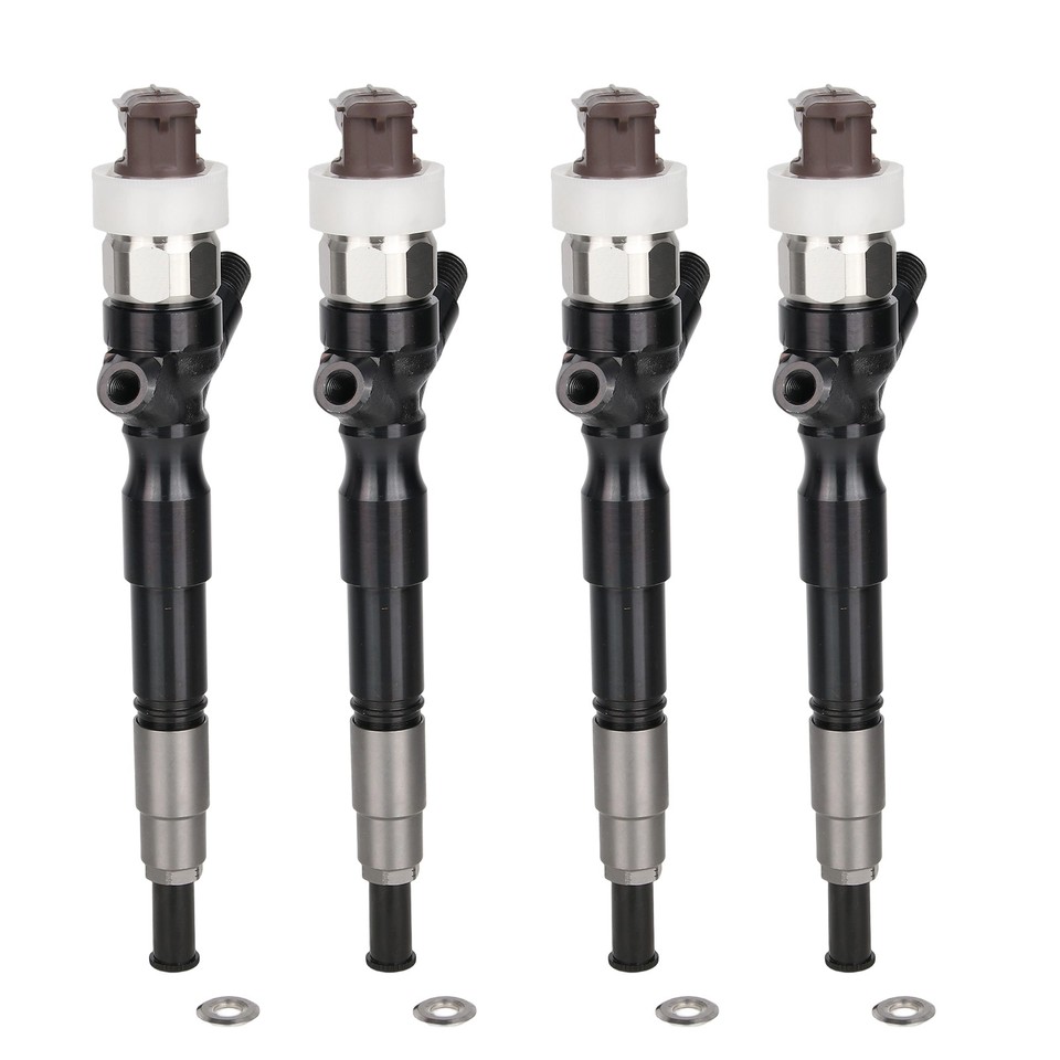 4PCS DIESEL FUEL INJECTOR SET FOR TOYOTA HILUX KUN26R 1KD-FTV D4D 3.0 ...