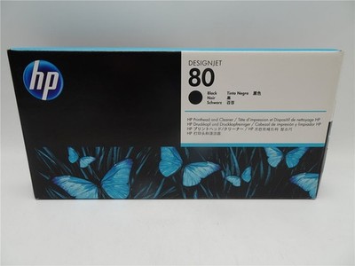 Original HP 80 / C4820A Druckkopf + Reiniger Black für DSJ1000 Series ...