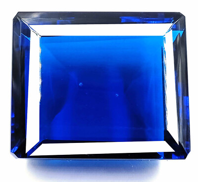 410 Ct Natural Blue Topaz Emerald Cut EGL Certified Loose Gemstone +1 ...