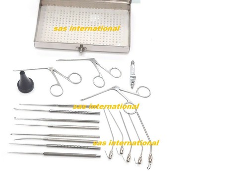 Myringotomy Instruments Set of 15 pcs For ENT Myringoplasty best ...