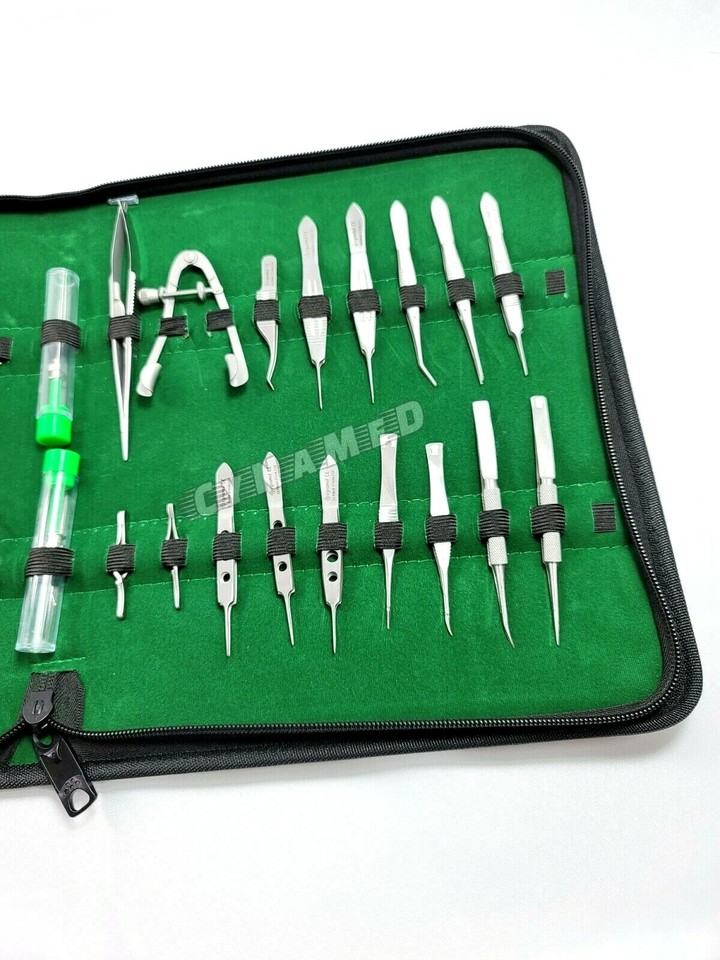 GERMAN 32 Pcs Ophthalmic Cataract Eye Micro Surgery Surgical ...