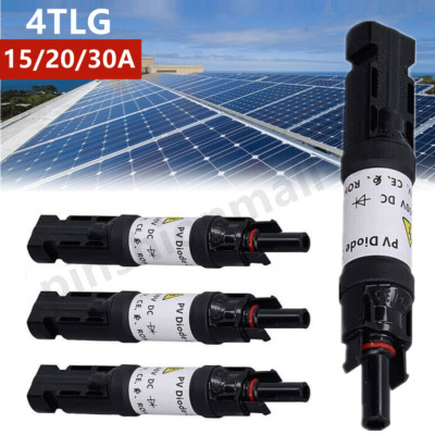4x Solar PV Solardiodenstecker Solardiode Stecker Diode Solarmodul 15A ...