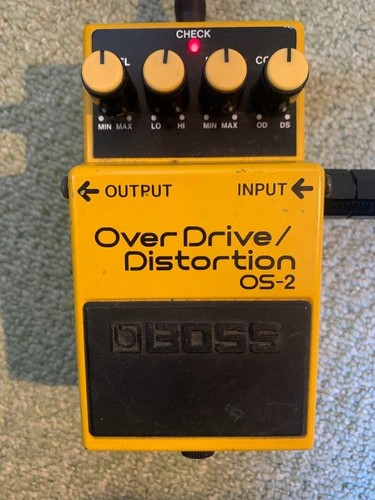 BOSS OS-2 OverDrive Distortion Guitar Effect Pedal Yellow Musical ...