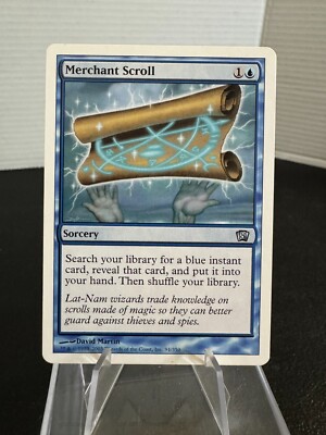 MTG 8th Edition Merchant Scroll 91/350 Uncommon Blue Sorcery Light Play ...