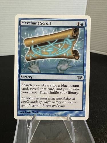 MTG 8th Edition Merchant Scroll 91/350 Uncommon Blue Sorcery Light Play ...