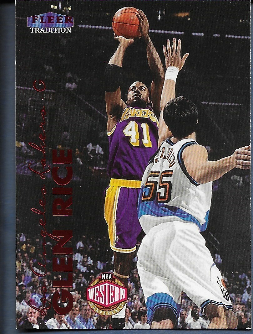 1999-00 Fleer Force Los Angeles Lakers Basketball Card #140 Glen Rice ...