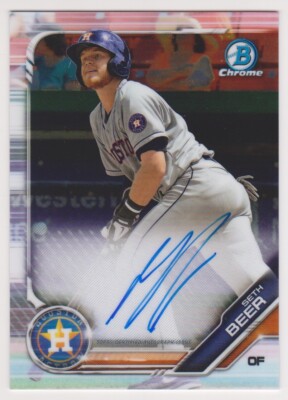 SETH BEER 2019 Bowman Chrome Baseball AUTOGRAPH Prospect Rookie Card D ...