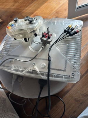 Microsoft Original Xbox Crystal - Clear Console 1 Controller 4 Games ...