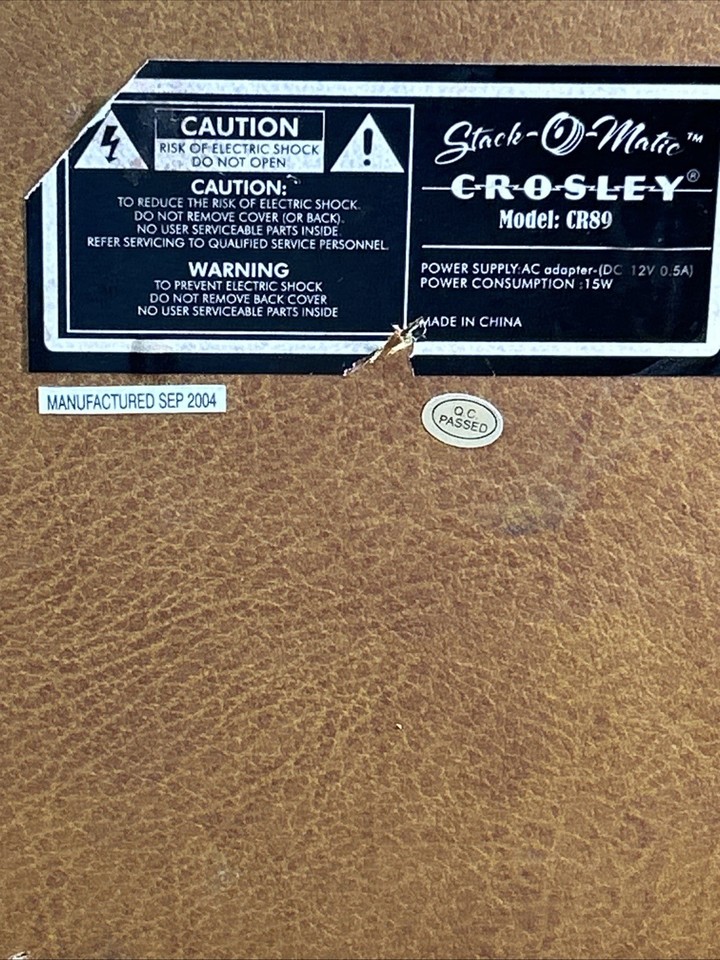 Vintage Crosley Stack-O-Matic CR89 Turntable Record Player - Tested ...