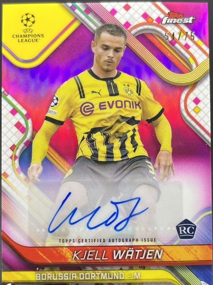 2024-25 Topps Finest Uefa Club Competitions - Autographs Kjell Watjen # ...