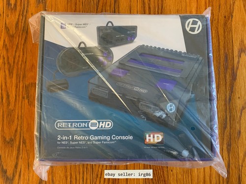 NEW Hyperkin RetroN 2 HD Space Black NES SNES HDMI clone console system ...