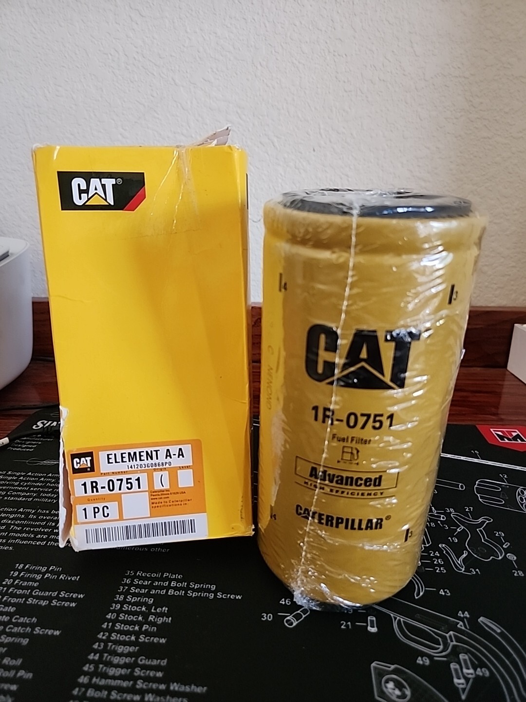 CATERPILLAR 1R0751 - Fuel filter cross reference