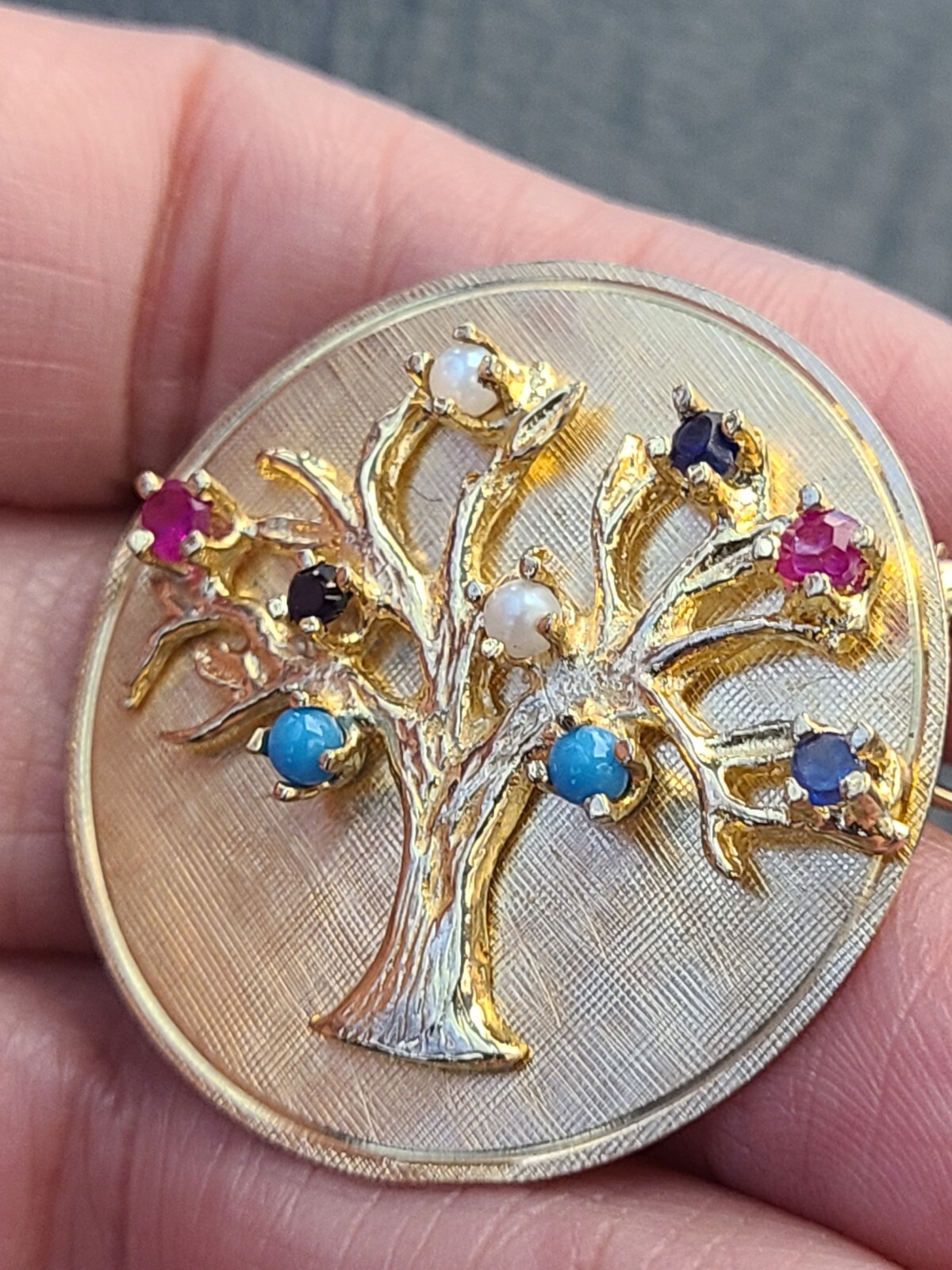 Tree Of Life Pin, 14k Gold Antique Pin, 14k Gold Fami… - Gem