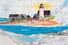 SANDY NECK LIGHTHOUSE Art Print Beach Point Barnstable Cape Cod MA ...