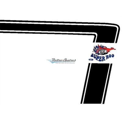 FORD XW FALCON GT BLACK SUPER ROO STRIPE DECAL KIT | eBay Australia