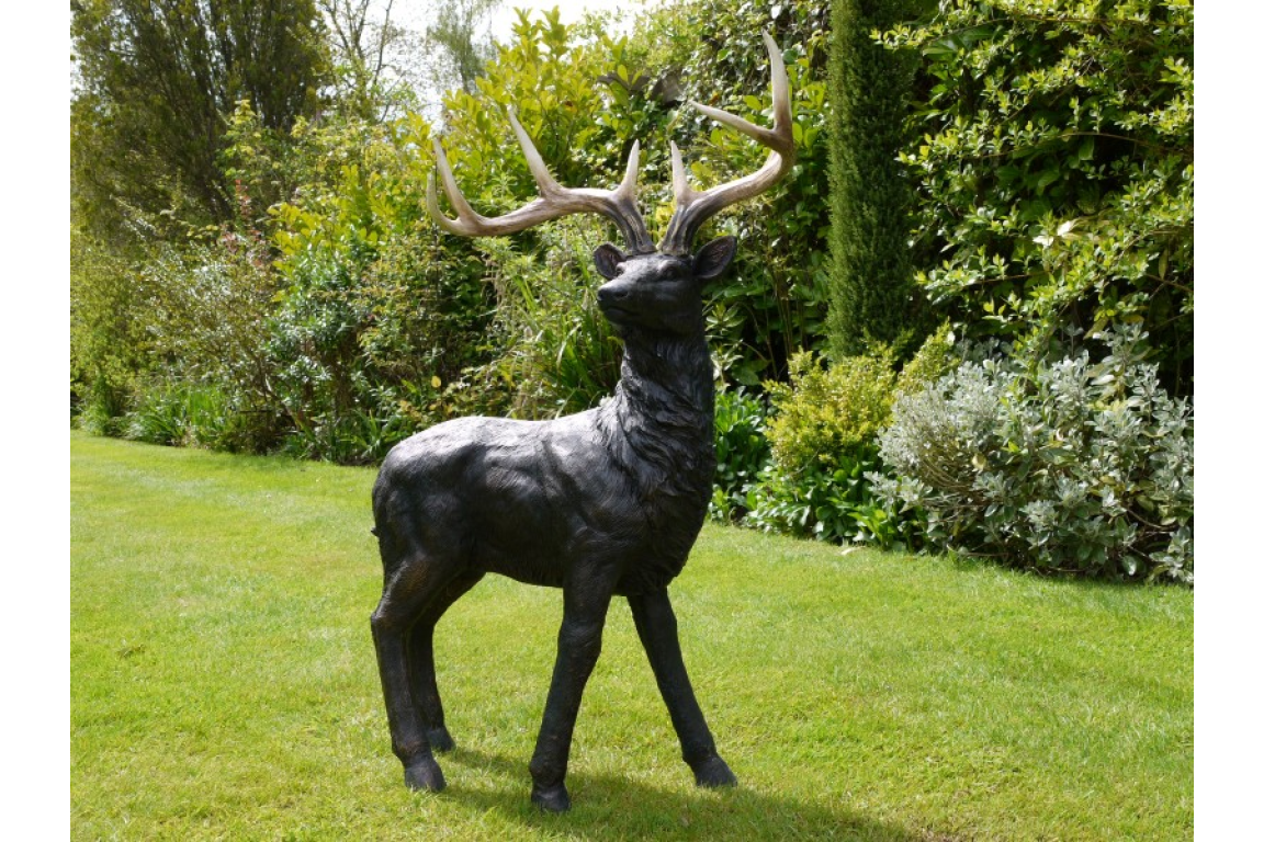 Large Resin Stag Statue Stag Deer Garden Ornament 3471 | eBay UK