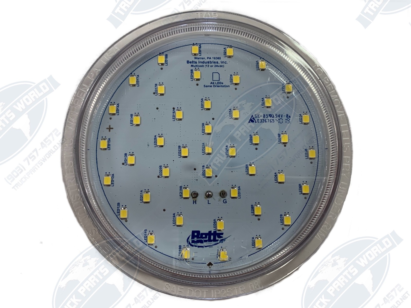 Betts BW4FHM2E 4" LED White Backup Reverse Light Truck Trailer SAE DOT ...