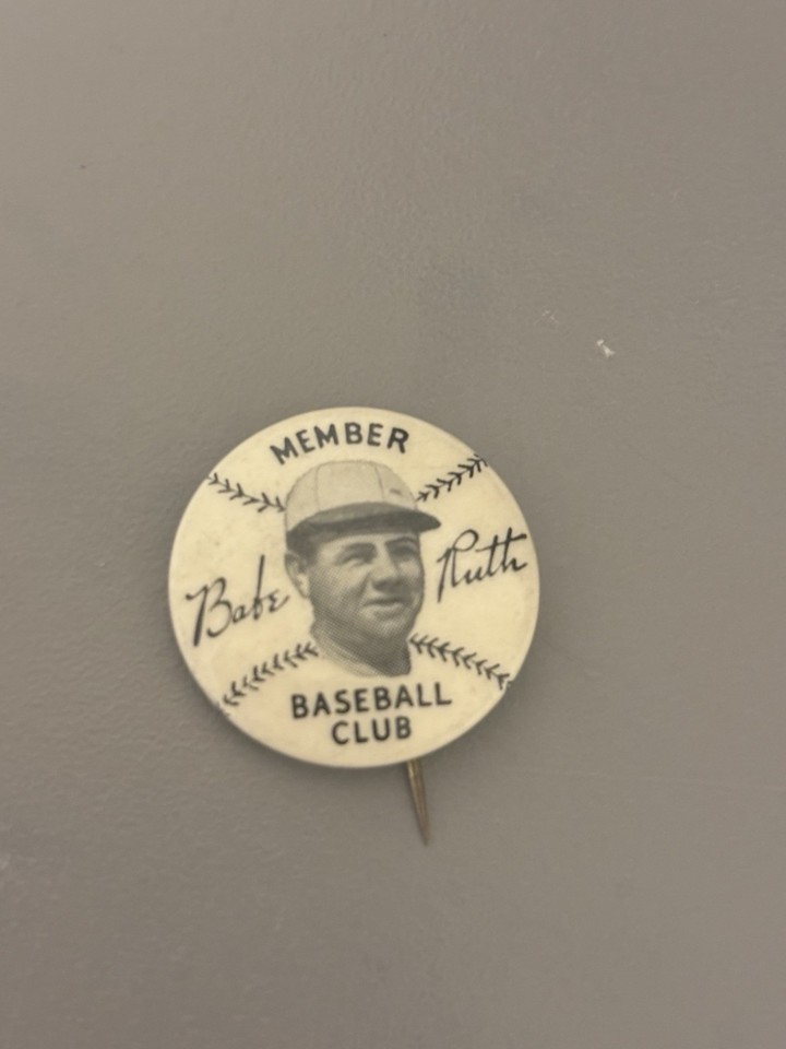 1934 Quaker Oats Babe Ruth Pin, Card & Envelope- Rare To Find Together ...