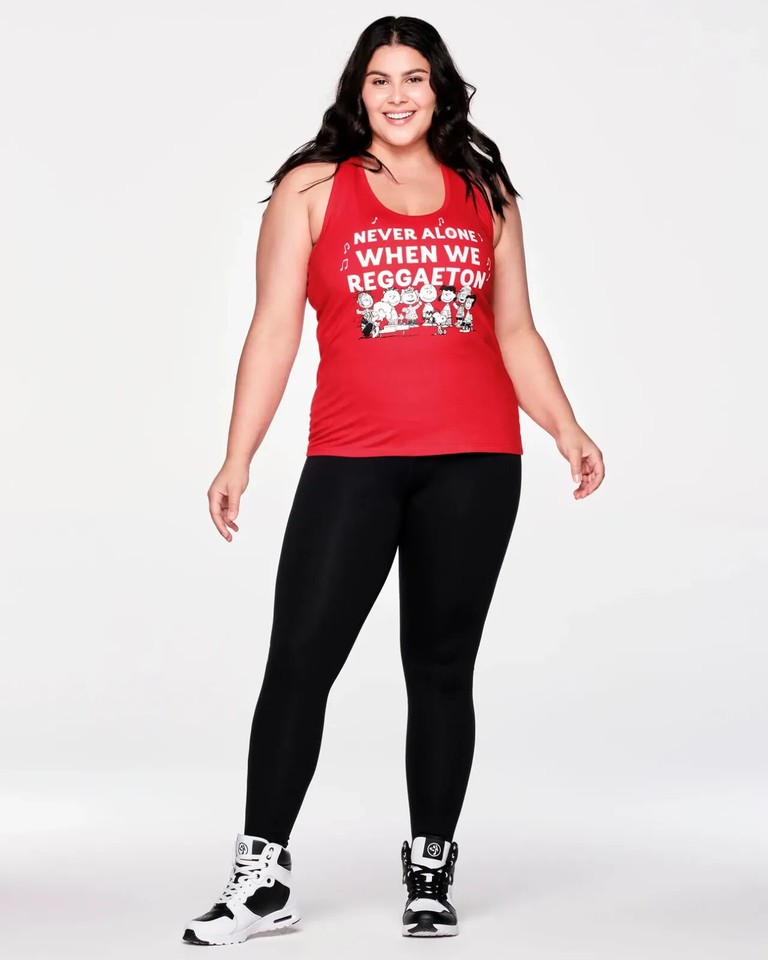 Zumba X Peanuts Racerback Tank Top ~Viva La Red ~ XS S M L XL XXL ~Free ...