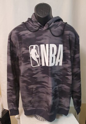 Official NBA, Logo Hoodie Sweatshirt Black/Gray Adult Large. Polyester ...