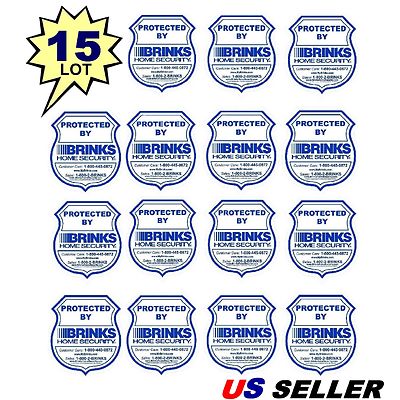 15 BRINKS ADT Home Security Alarm System In Use Warning Sticker Decals ...