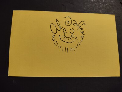 AL JAFFEE LEGEND MAD MAGAZINE ANIMATOR ARTIST SIGNED SKETCH ART 4X6 ...