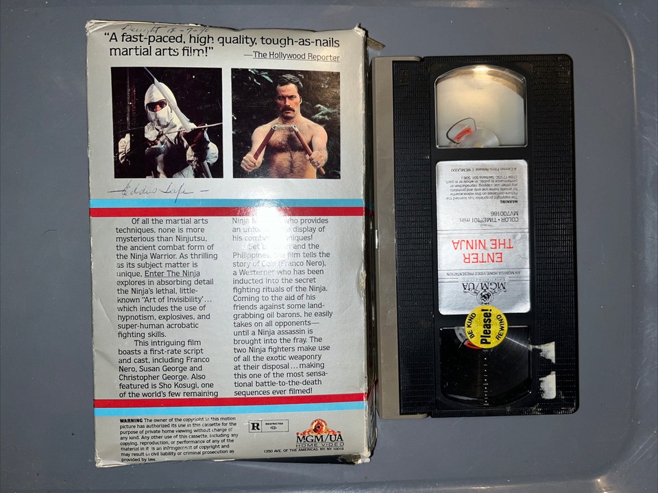 Enter The Ninja (VHS, 1981) Franco Nero Action Kung Fu Rare MGM Big ...