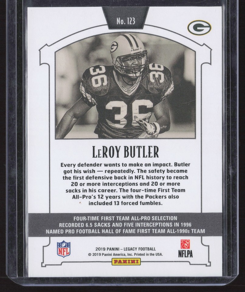 2019 Legacy LeRoy Butler Legends Red /299 #123 | eBay