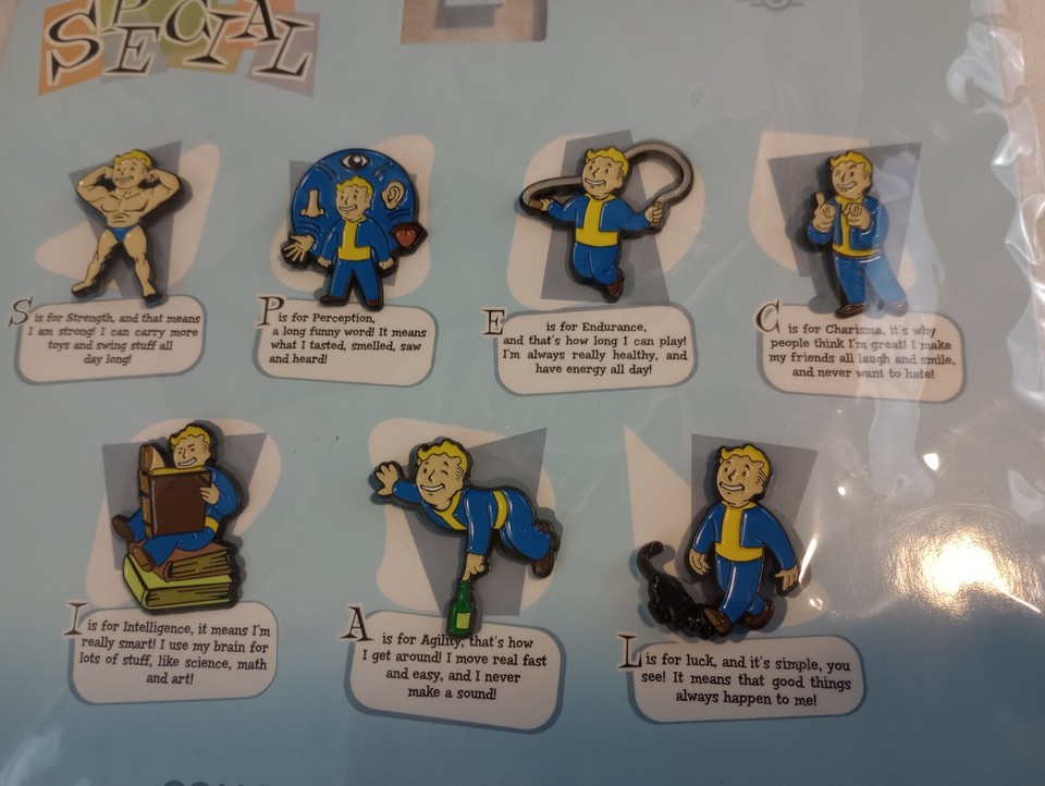 Fallout You're special Vault-Tec Collectible Vault-Boy Pin Badge Set ...