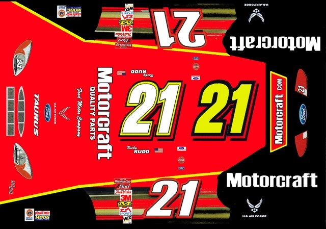 #21 Ricky Rudd Motorcraft Taurus 2003 1/64th HO Scale Slot Car Decals ...
