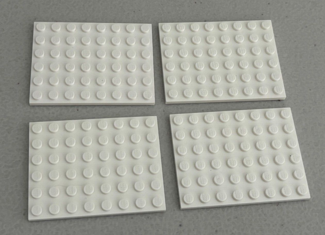 Lot of 4 Genuine LEGO White 6x8 3036 Flat Base Plates Brick Parts | eBay