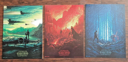 SET OF 3 STAR WARS THE FORCE AWAKENS LE IMAX AMC 9.5X13 POSTER PRINT ...