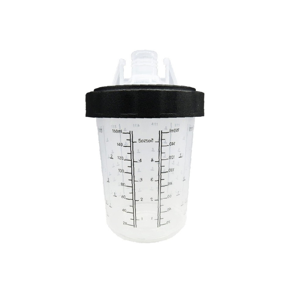 PPS CUPS Disposable Paint Spray Gun Cup Liners and Lid System (125 Mic ...