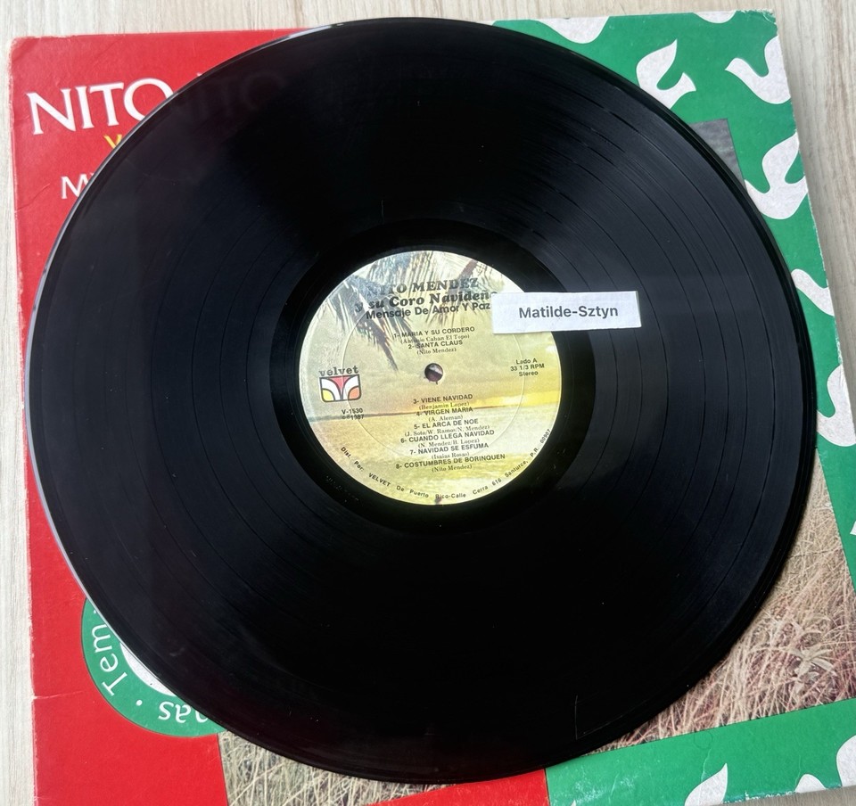 NITO MENDEZ Mensaje de amor y paz 1987 Velvet Puerto Rico LP Latin ...