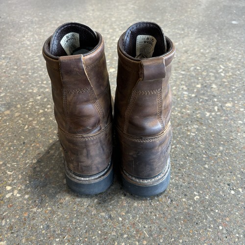 Justin Men WK682 Brown Stampede Square Steel Toe Leather Lace Up Work ...