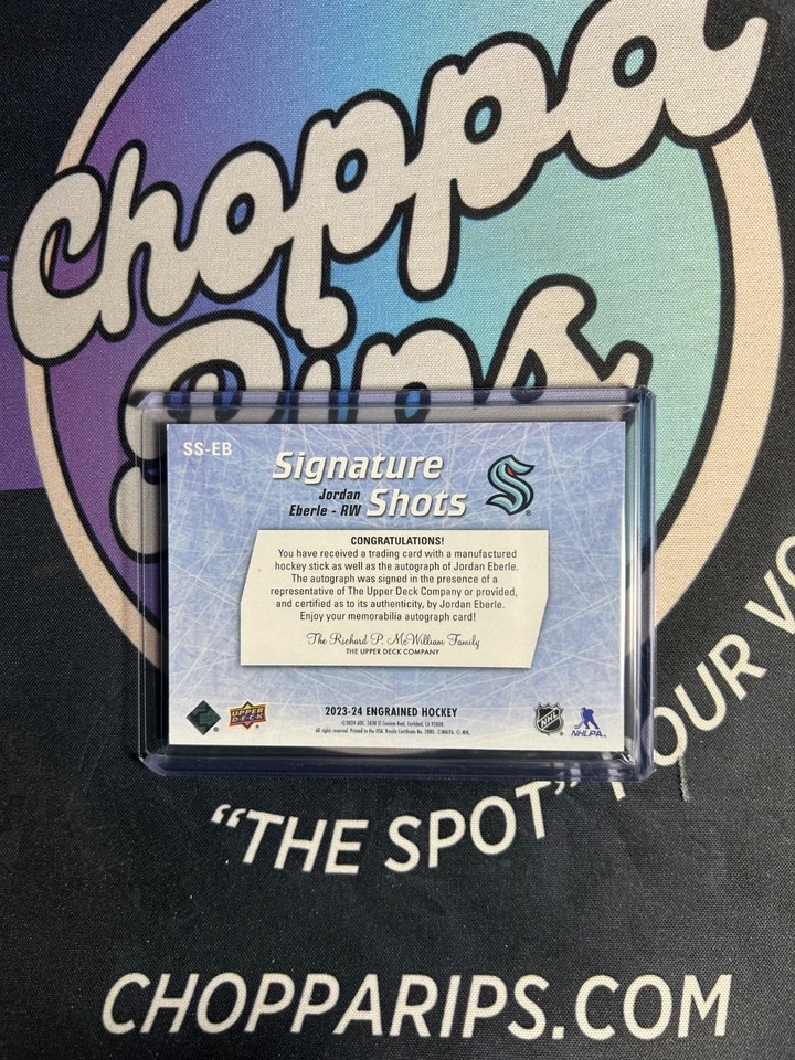 2023-24 Upper Deck Engrained Jordan Eberle Signature Shots Red Stick /10 #SS-EB | eBay