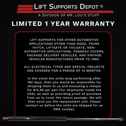 Qty 2 3/8 Inches Eyelet End Lift Supports 27.35 Inches Extended x 80lbs ...