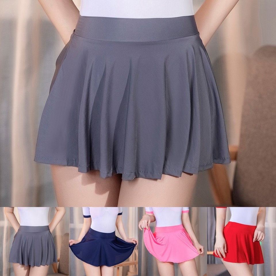 Be the Center of Attention with a Shiny Sheer Pleated Skirt Lingerie ...