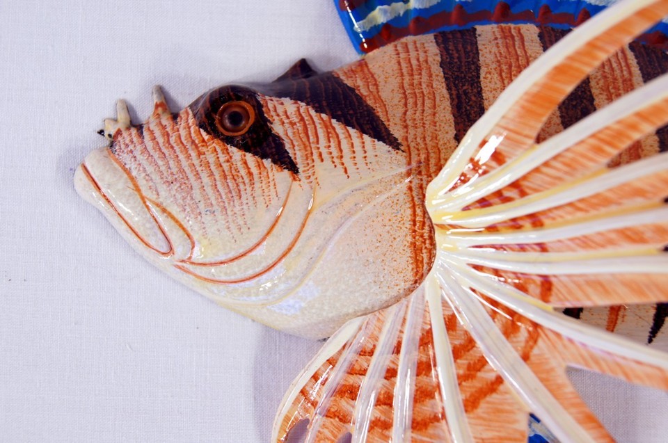 8" 3 Dimensional Tropical Lionfish Lion Fish Wall Mount Décor Plaque ...