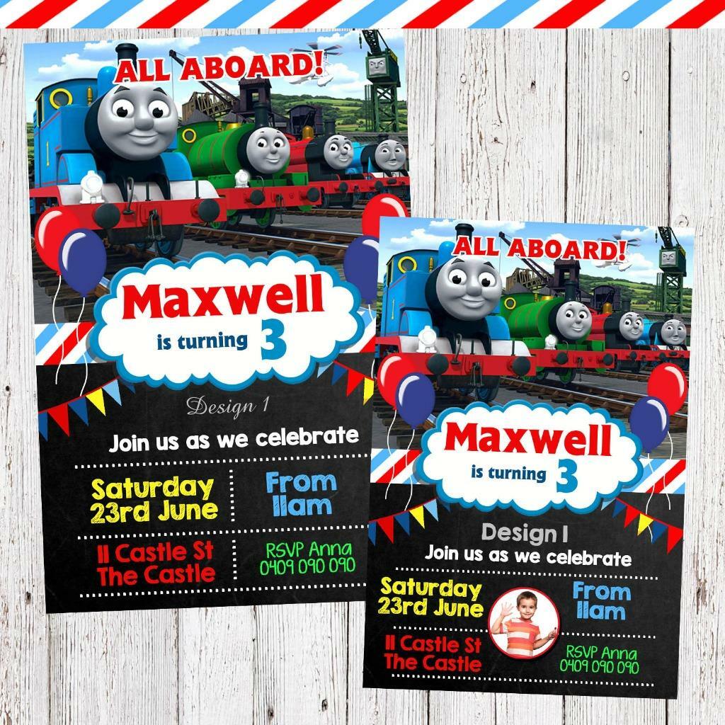 Thomas And Friends Personalized Invitation