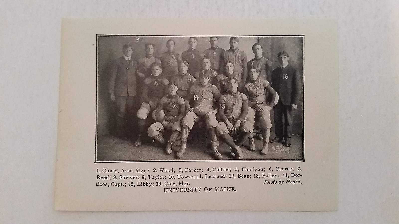 University of Maine 1902 Football Team Picture VERY RARE | eBay