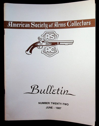 American Society Arms Collectors ASAC Bulletin #22 1987 Italian ...
