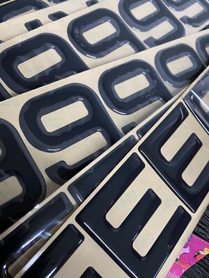 3D Gel METRO FONT Number Plate Letters Digits 55x60mm | eBay UK
