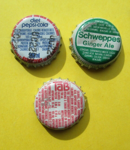 3 VINTAGE DIFFERENT PLASTIC LINED SODA CAPS PEPSI PEPSI COLA CANADA | eBay