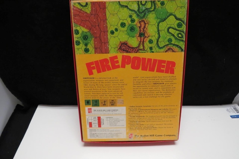 Avalon Hill 1984 : Fire Power - Man to Man Squad Tactics Game (PUN) EX ...
