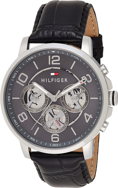Tommy Hilfiger Keagan 1791289 44mm Edelstahlgehäuse mit Schwarzem ...