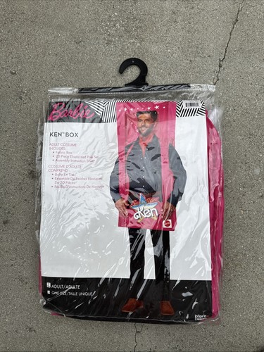 Adult Barbie Ken Box Costume Mattel Doll Collectible Toy Pink Halloween ...